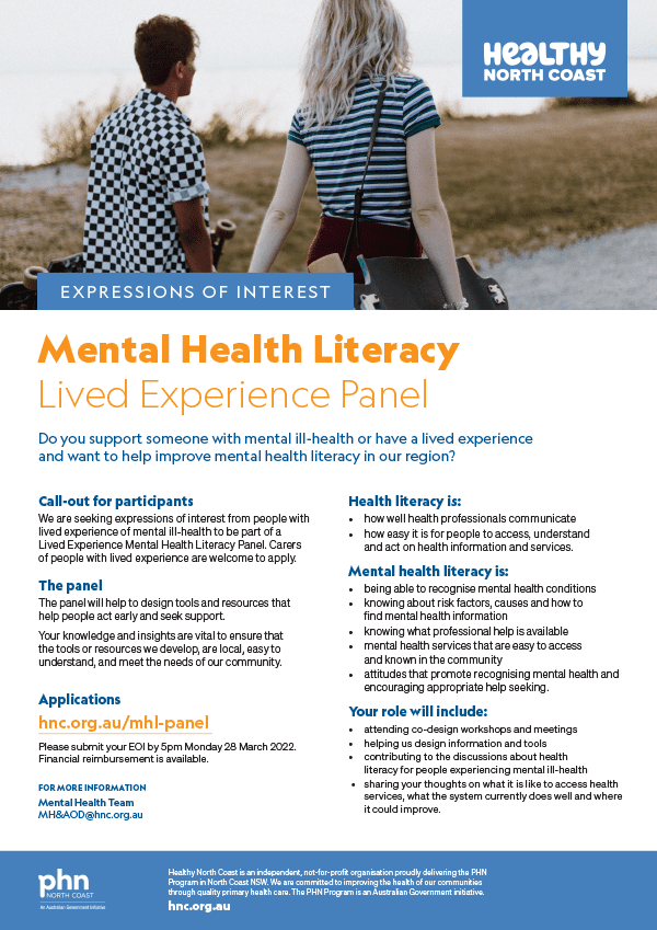 Lived Experience Panel | Healthy North Coast